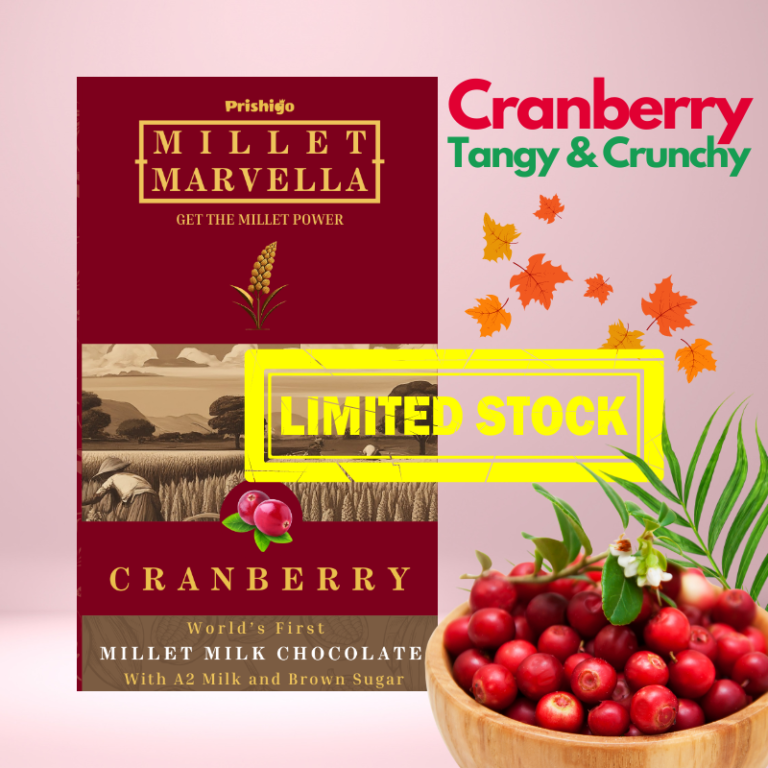Millet Marvella - Millet Milk Chocolate with Cranberry | 70g - PRISHIGO