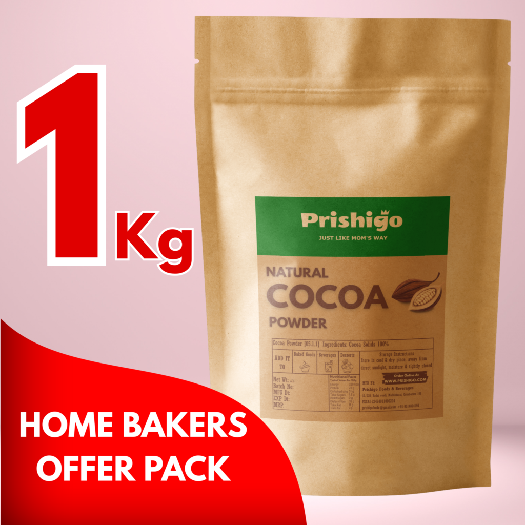 Prishigo Natural Cocoa Powder – Unsweetened | 1 Kg - PRISHIGO